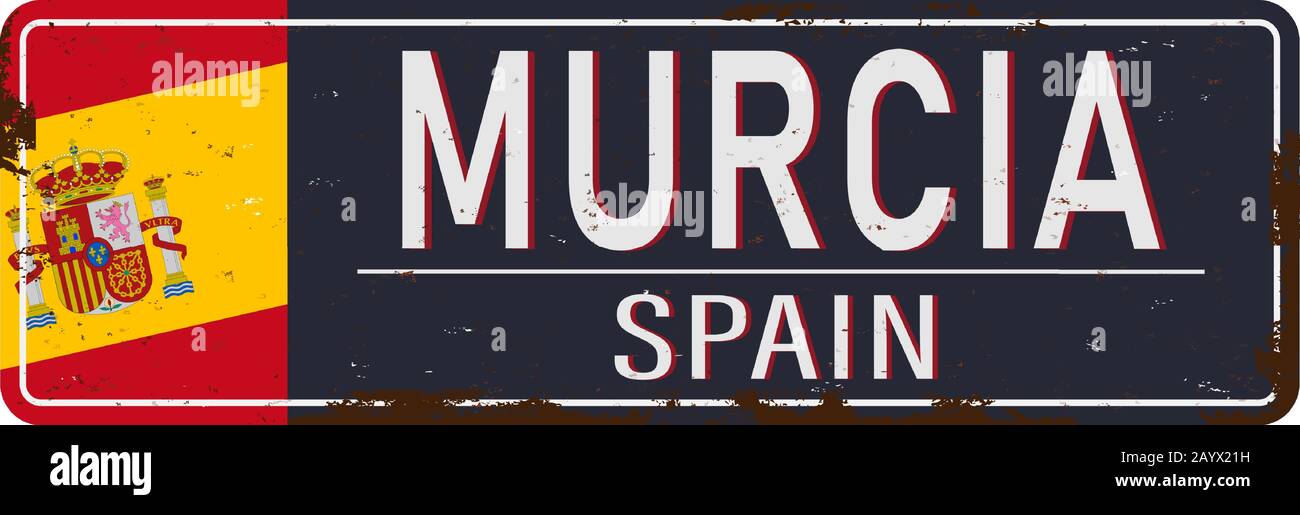 Murcia road sign isolated on white background Stock Vector Image & Art ...