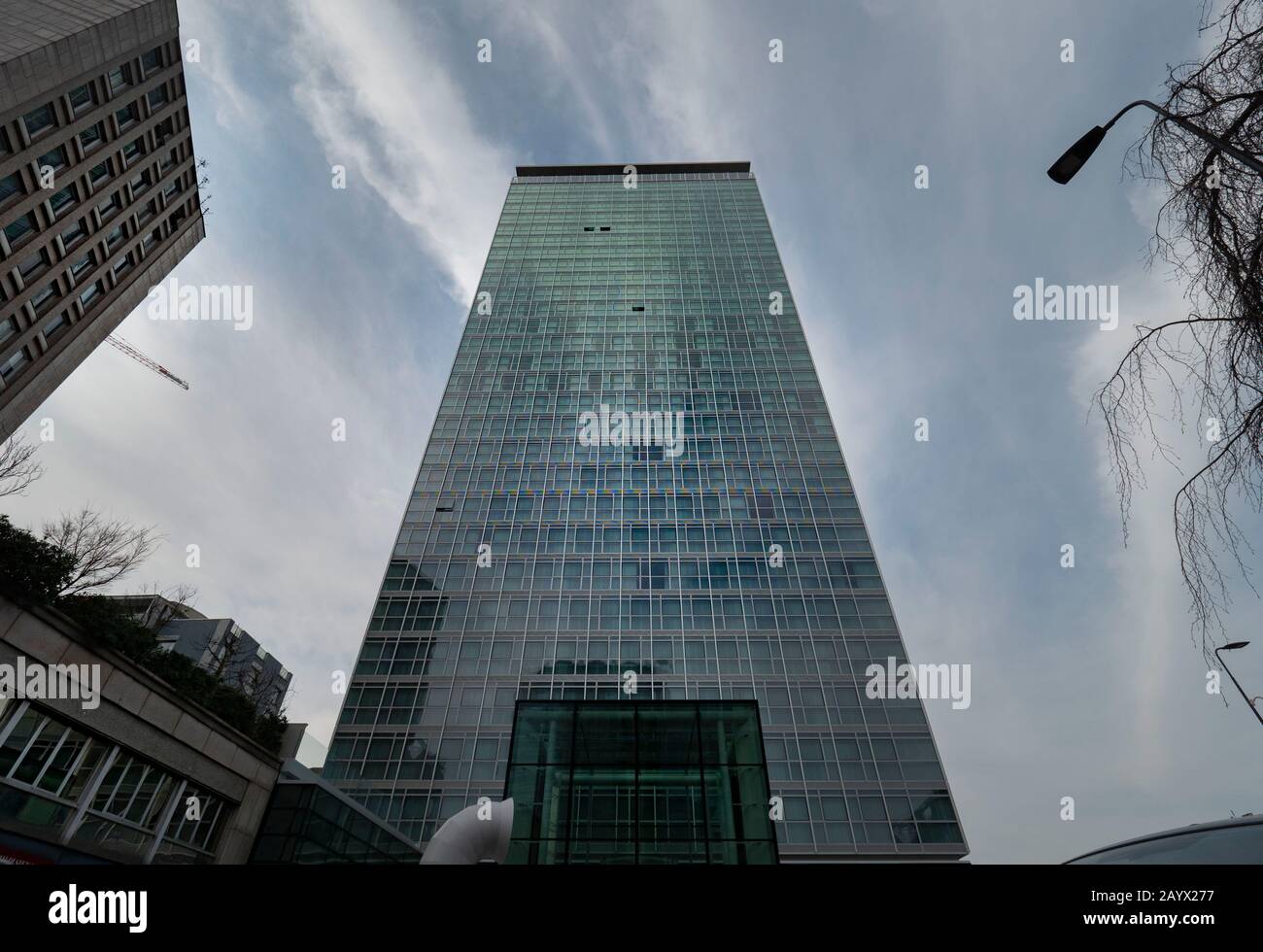 Historic Galfa tower in new modern area of Milano near central station ...