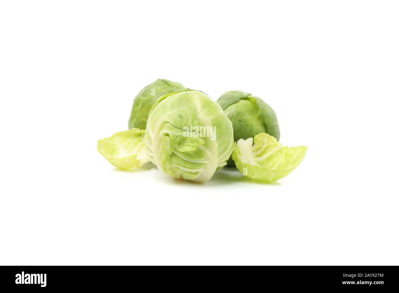 Fresh brussels sprout isolated on white background Stock Photo - Alamy