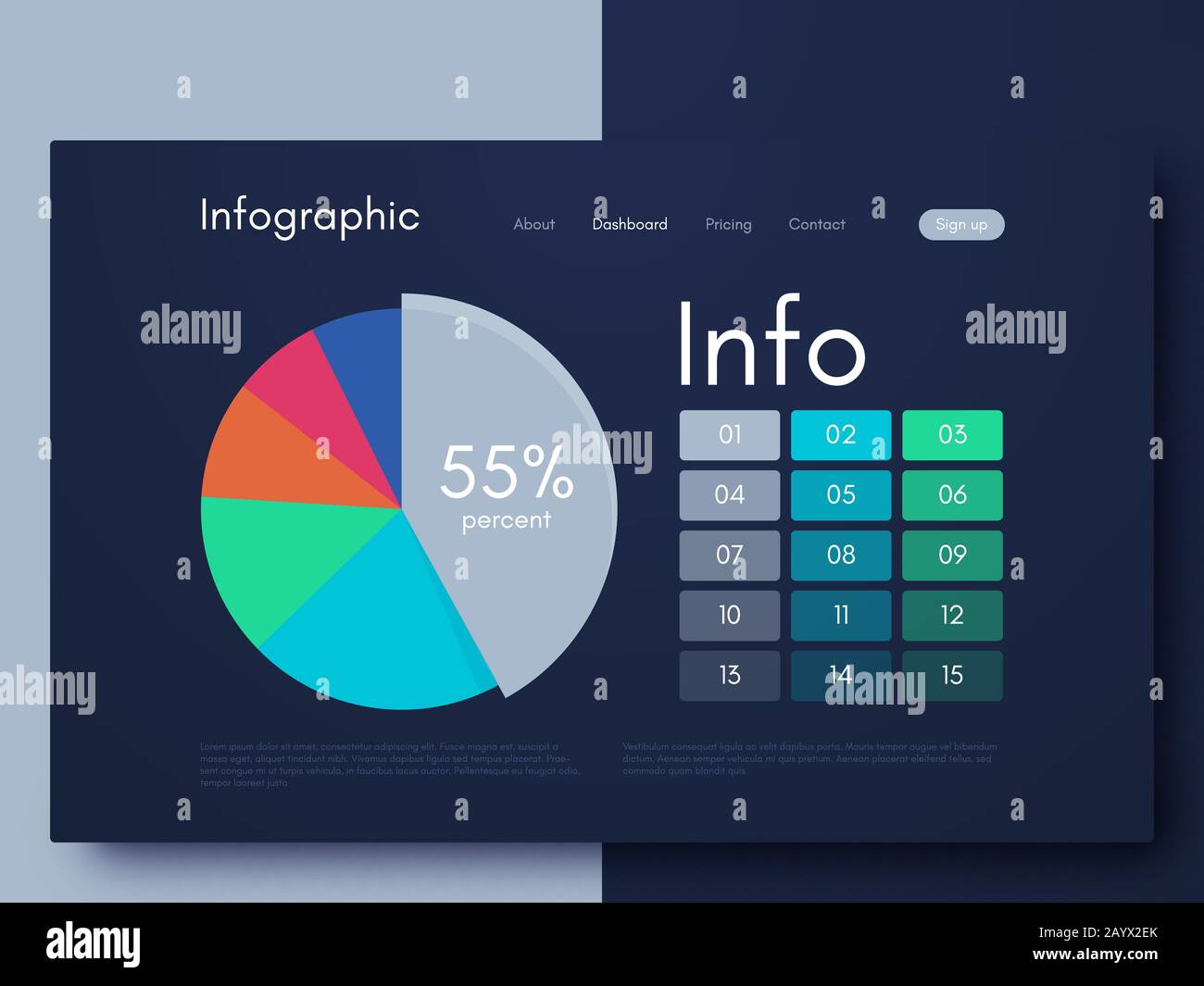 Vector graphic infographics. Template for creating mobile applications ...