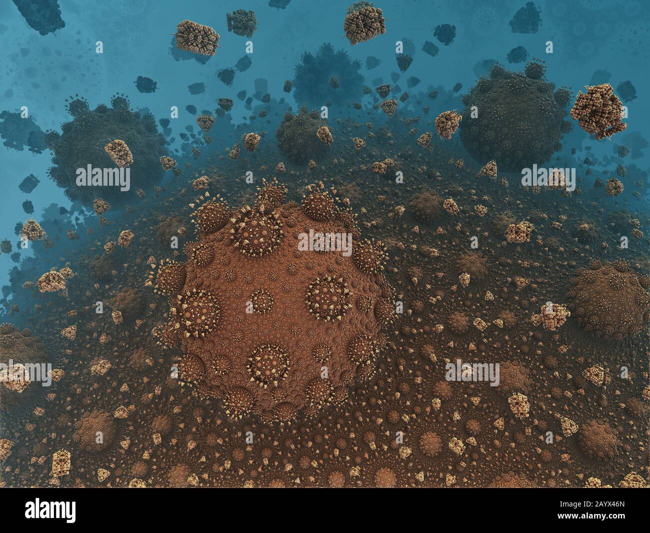 Computer rendered virtual scenery for creative design Stock Photo - Alamy