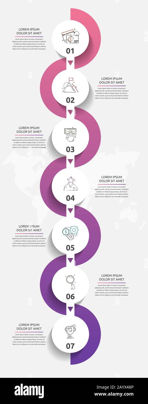 Vector template circle infographics. Business concept with 7 options ...