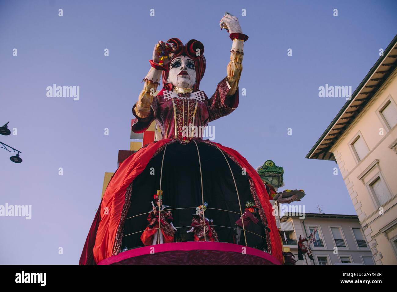 VIAREGGIO,ITALY-FEB.15 2020: giant float parades in the street of ...