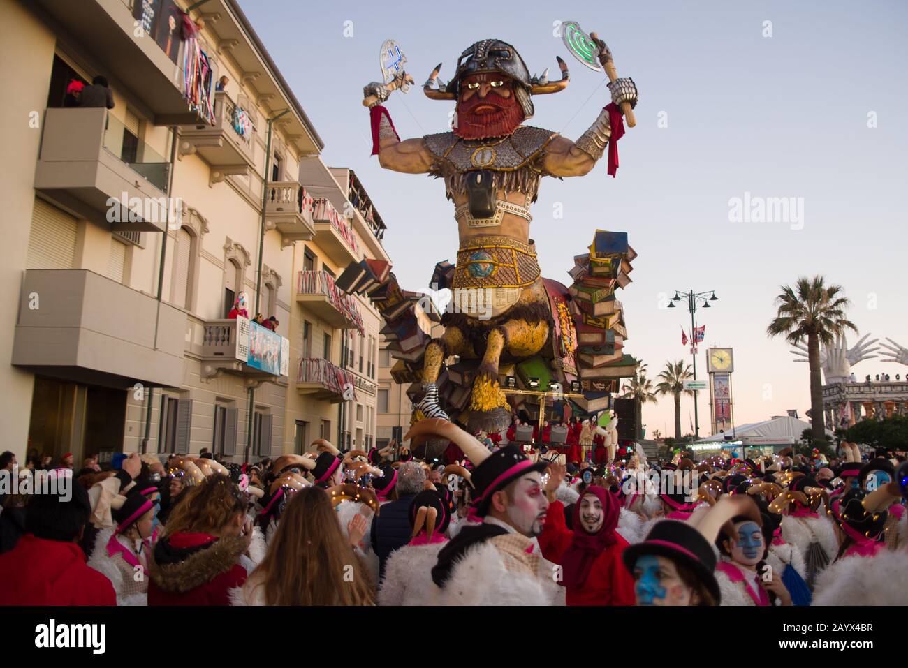 VIAREGGIO,ITALY-FEB.15 2020: giant float parades in the street of ...
