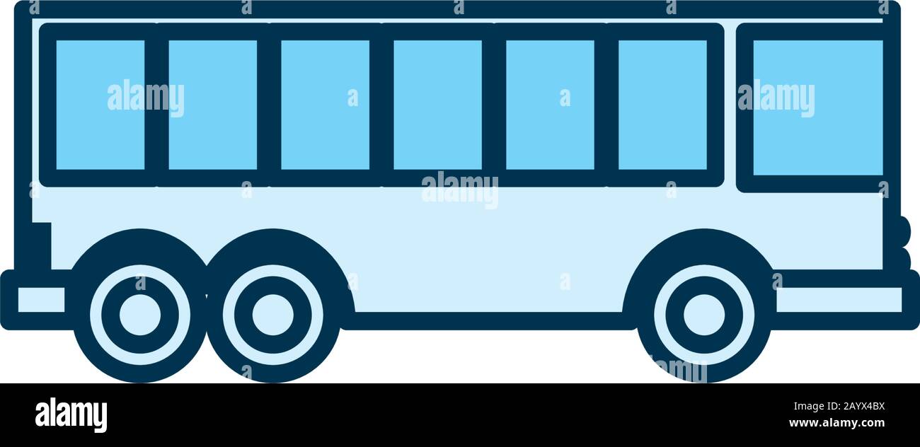 Bus vehicle line style icon design, Transportation travel trip urban ...