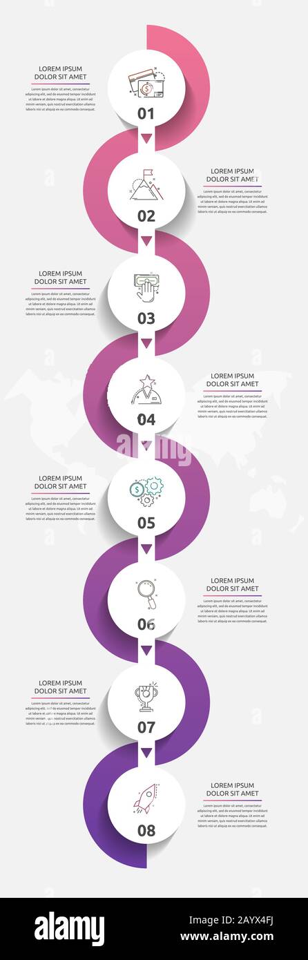 Vector template circle infographics. Business concept with 8 options ...