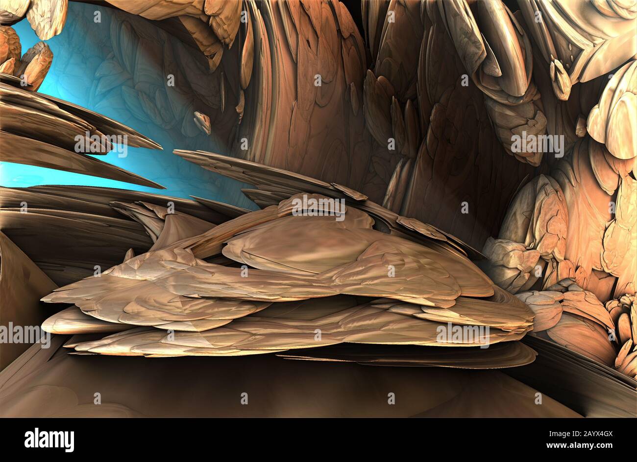 Computer rendered virtual scenery for creative design Stock Photo - Alamy