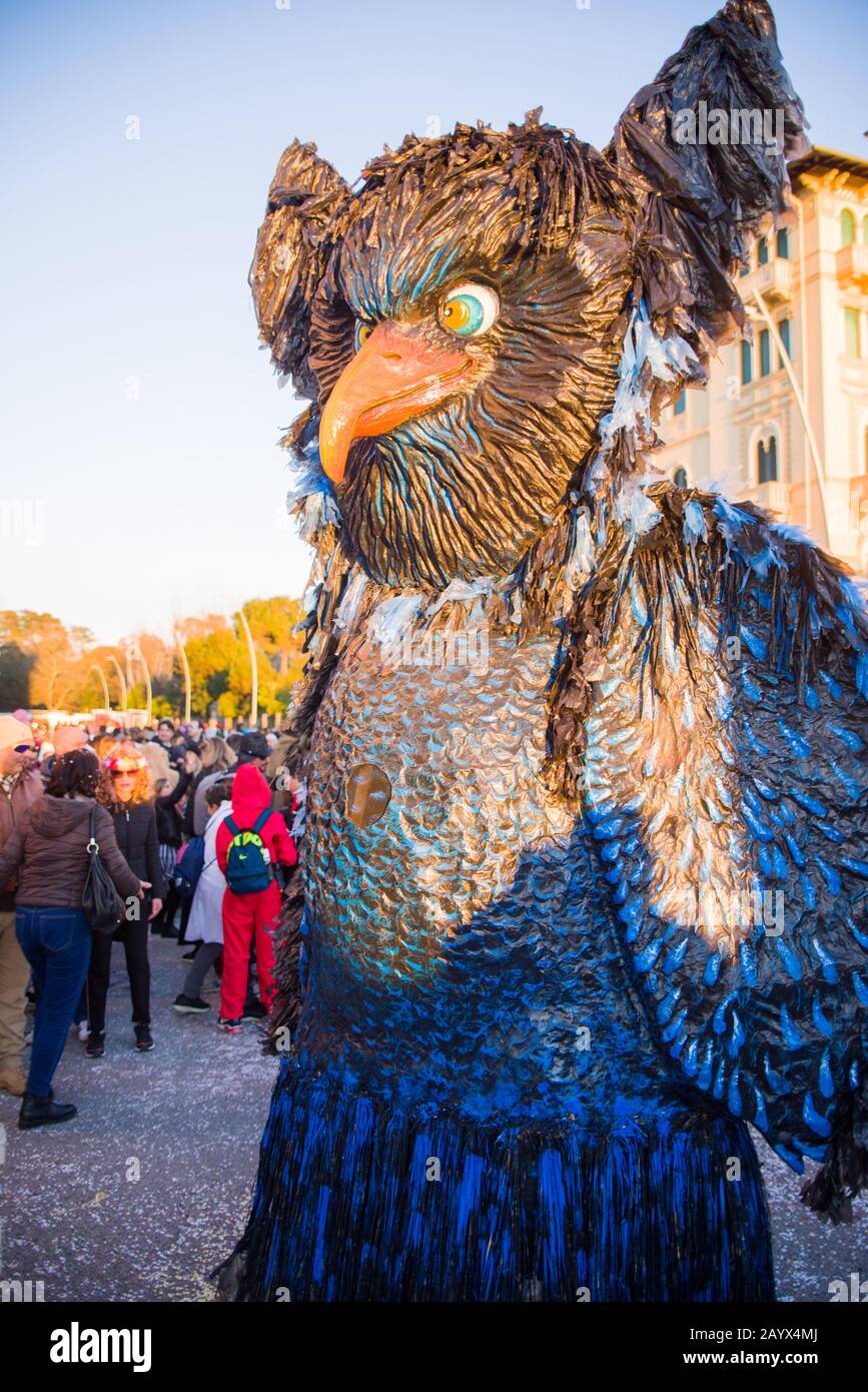 VIAREGGIO,ITALY-FEB.15 2020: giant float parades in the street of ...