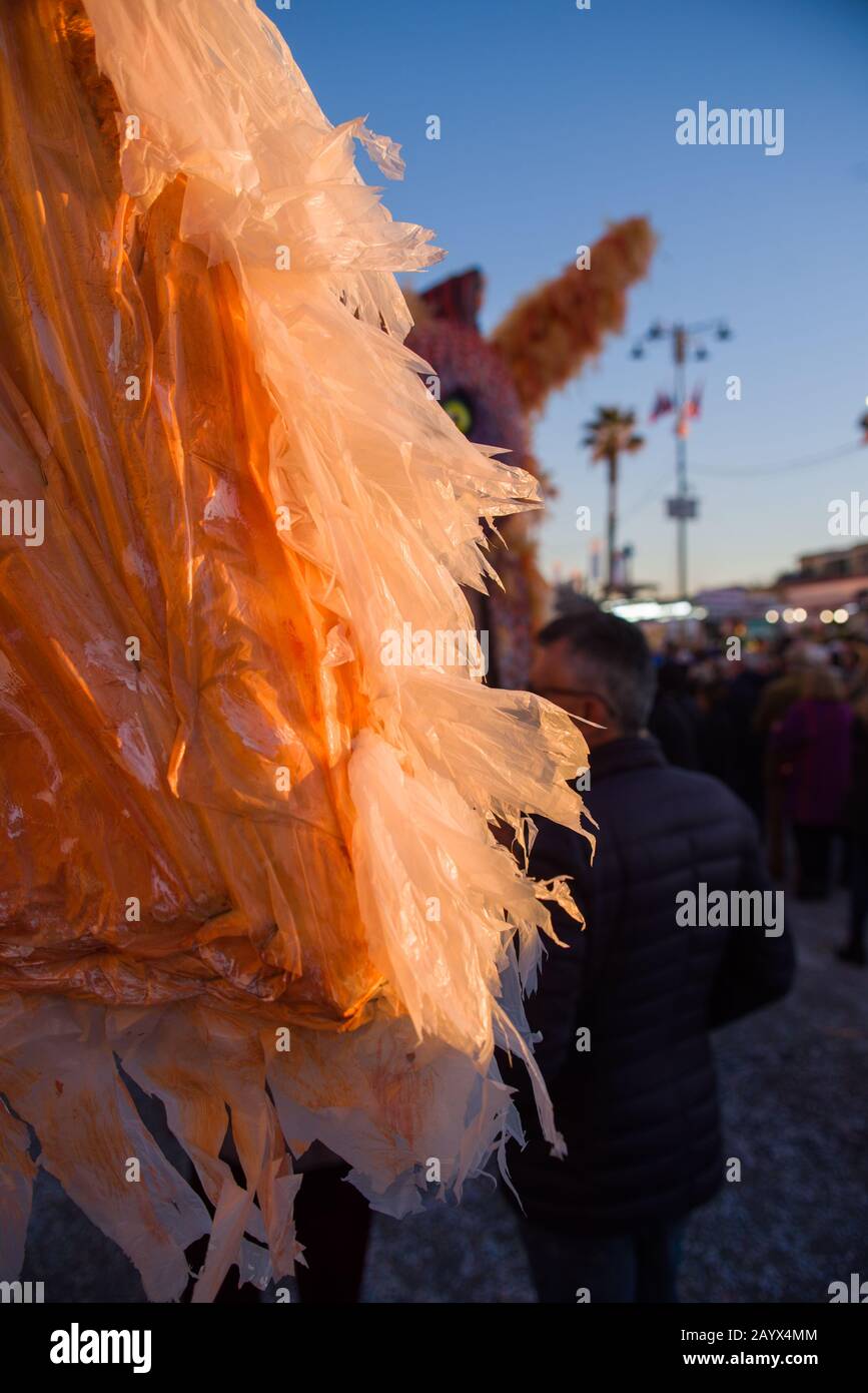 VIAREGGIO,ITALY-FEB.15 2020: giant float parades in the street of ...