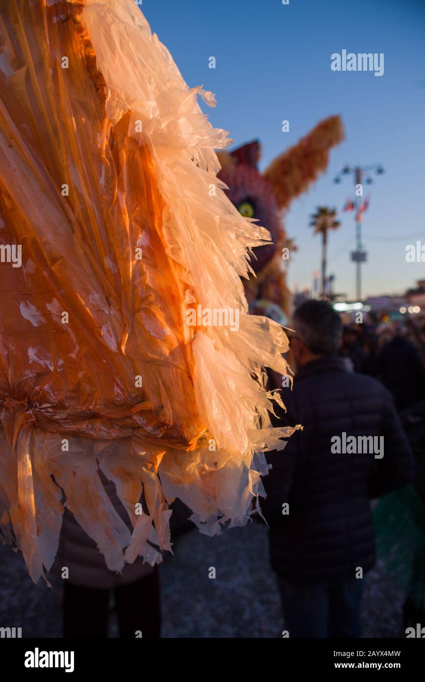 VIAREGGIO,ITALY-FEB.15 2020: giant float parades in the street of ...