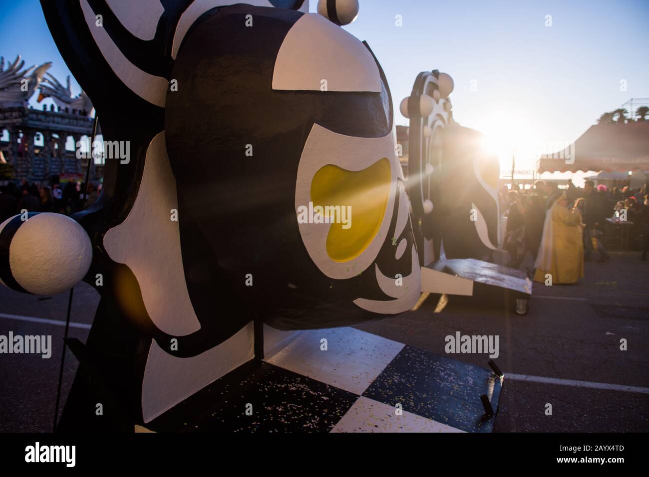 VIAREGGIO,ITALY-FEB.15 2020: giant float parades in the street of ...