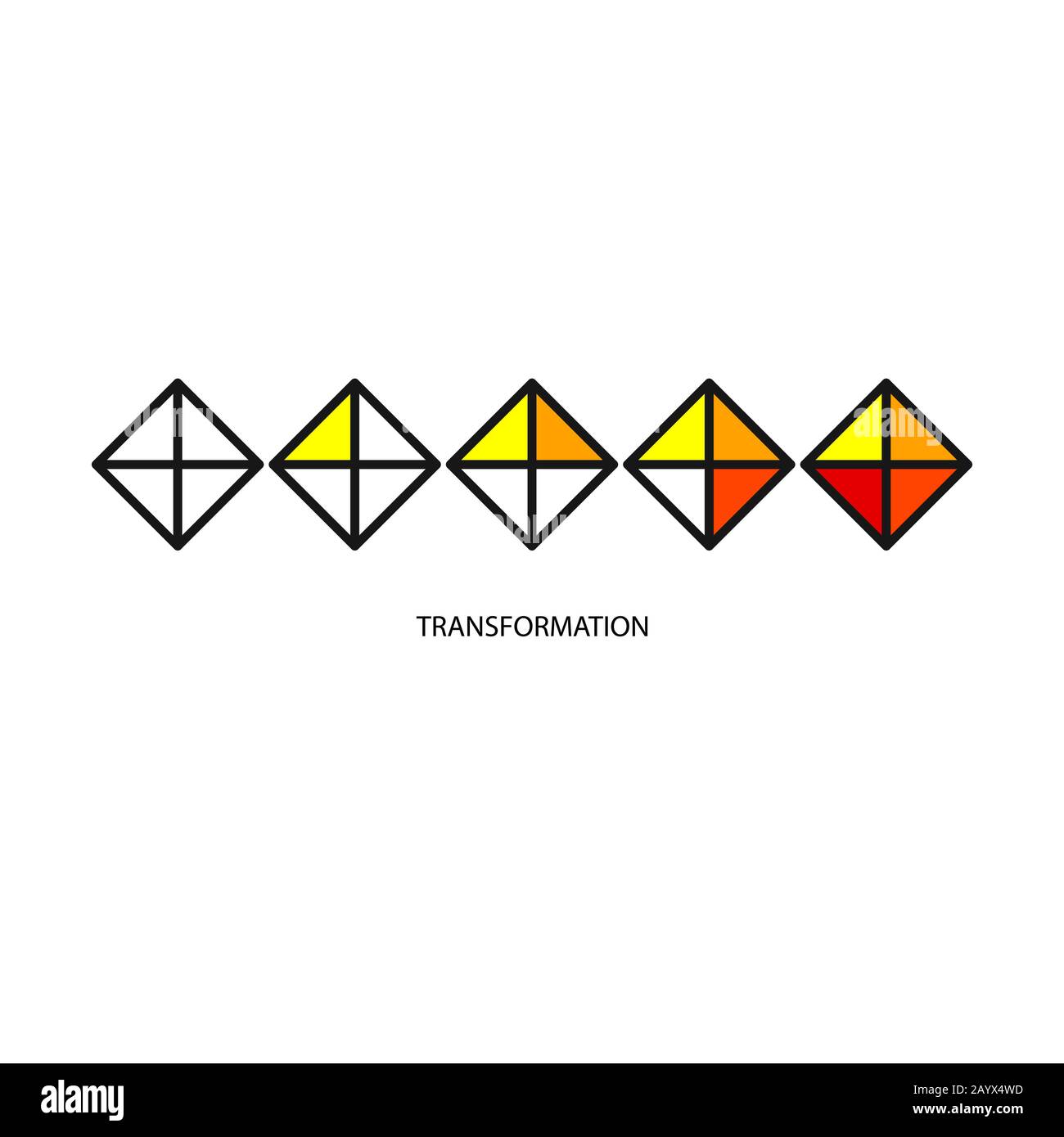 Change logo, evolution color vector icon, trnsform abstract sign ...