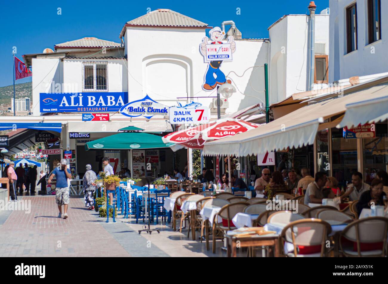 Street view of the Kusadasi, Aydın Stock Photo - Alamy