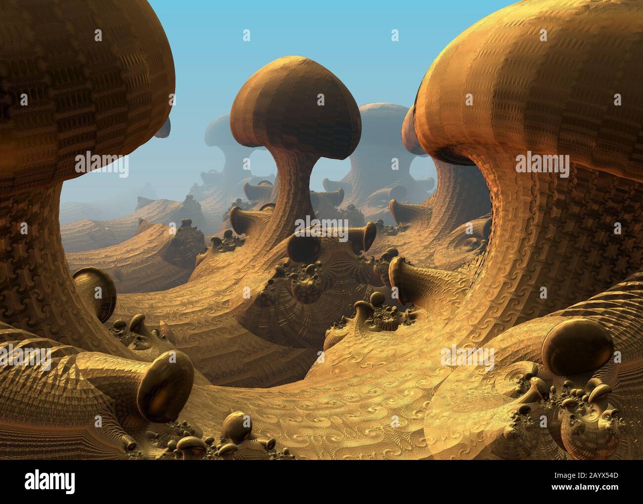 Computer rendered virtual scenery for creative design Stock Photo - Alamy