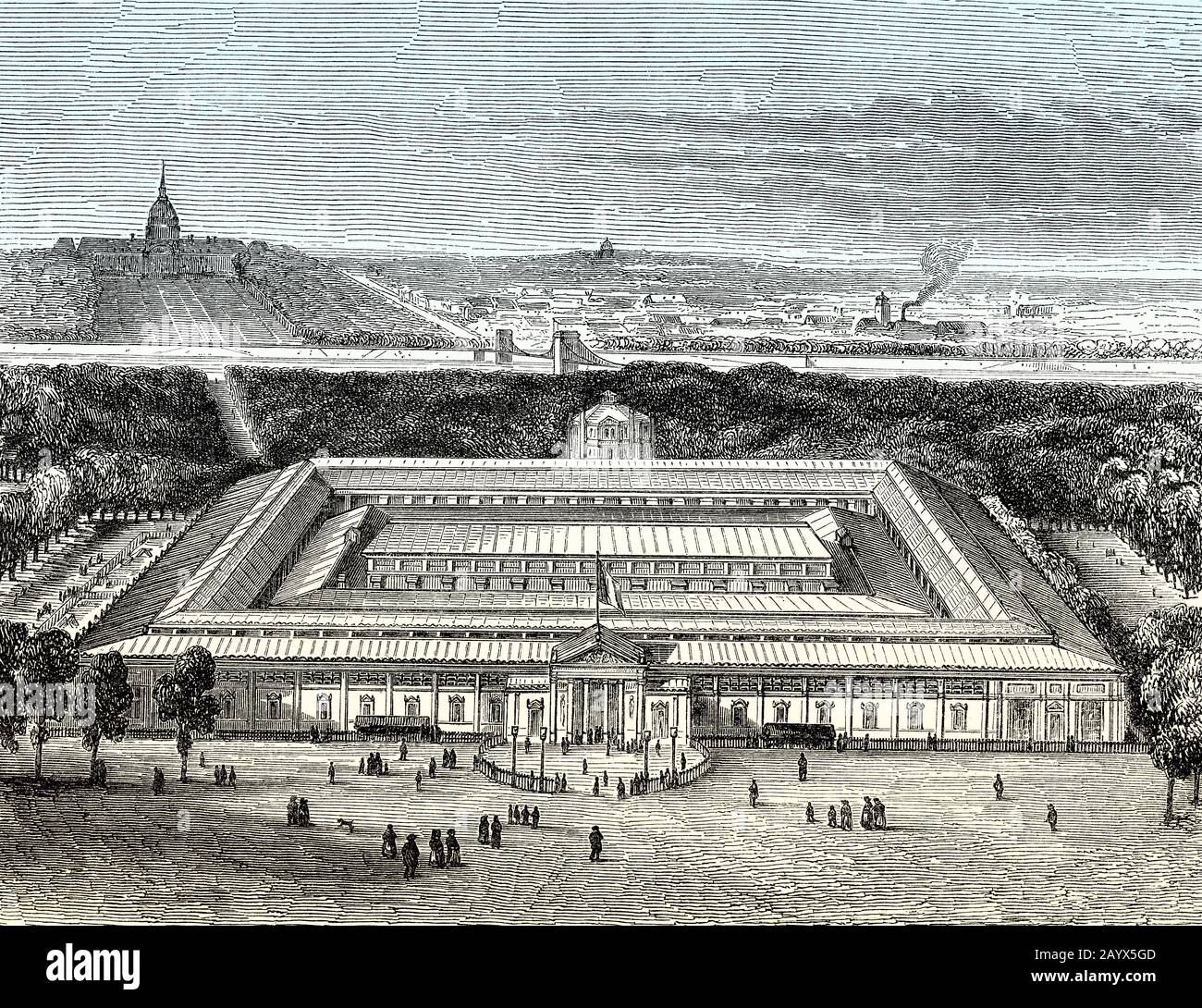 The French Industrial Exposition of 1844, Champs-Élysées in Paris ...