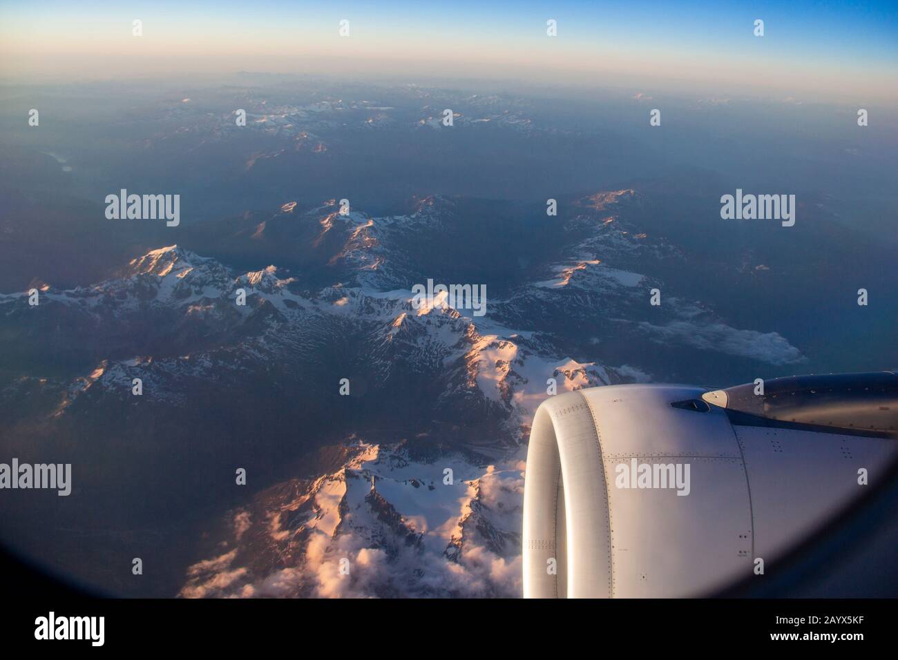 Aerial view of the Alps Stock Photo - Alamy