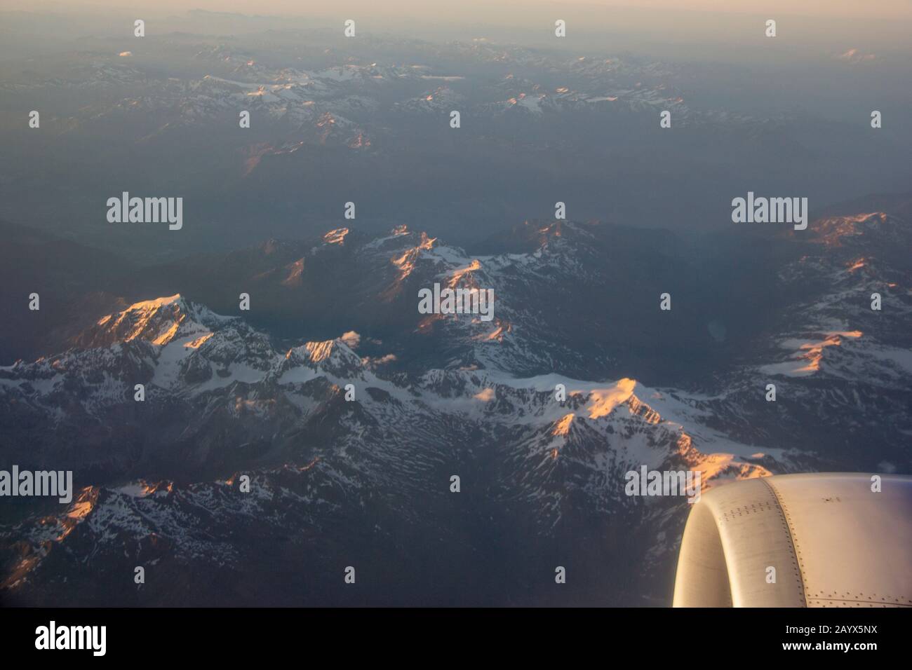 Panorama french alps peaks sunset hi-res stock photography and images ...