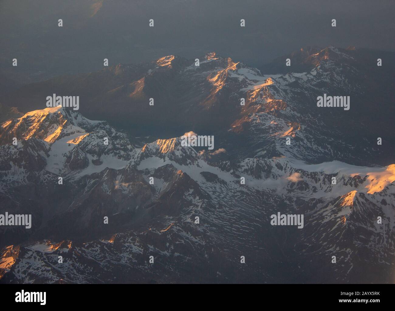 Aerial view of the Alps Stock Photo - Alamy