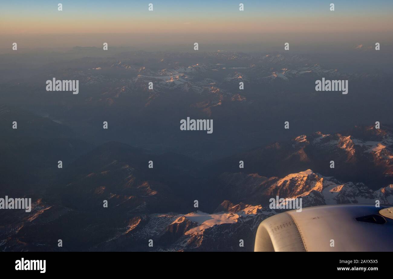 Aerial view of the Alps Stock Photo - Alamy