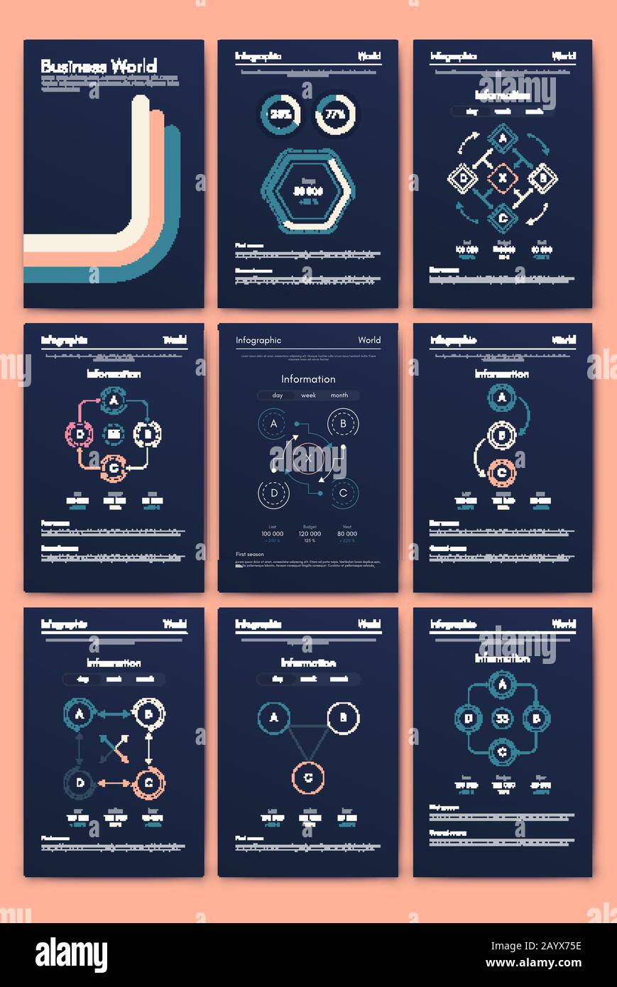 Modern infographic vector elements for business brochures. Use in ...