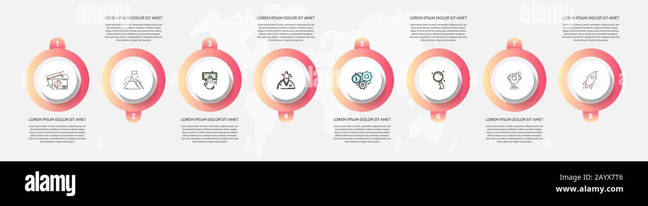 8 part circle infographic hi-res stock photography and images - Alamy