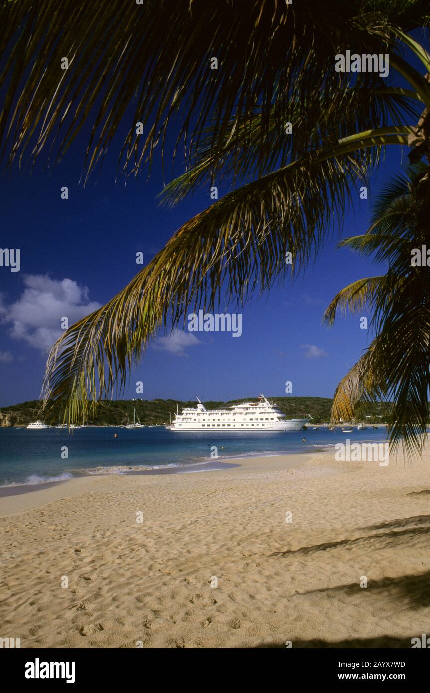 Cruise ship Americana (former Yorktown Clipper) docked in Anguilla with ...