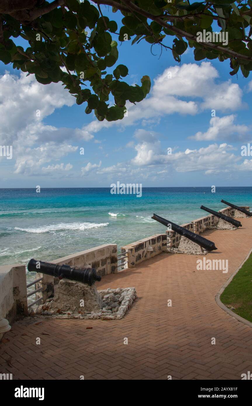 Located on the grounds of hilton barbados is charles fort hi-res stock ...