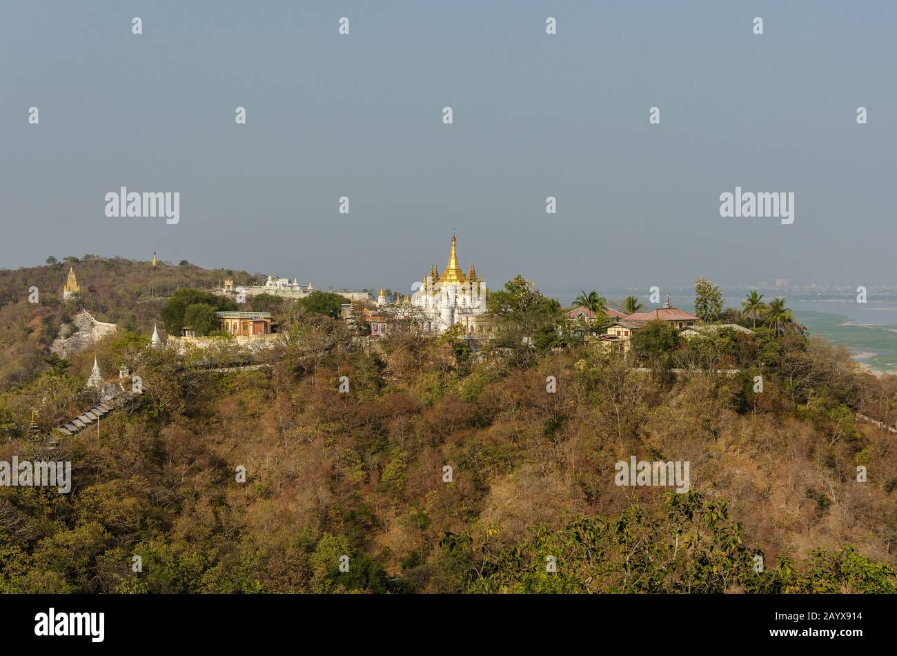 Sagaing Temple in Sagaing, Mandalay, Myanmar Stock Photo - Alamy