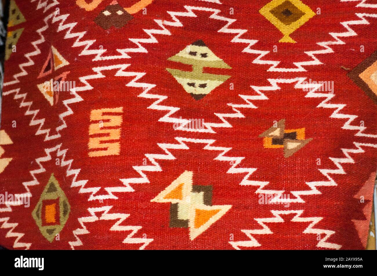 Peruvian weaving for sale in a market in Lima, Peru Stock Photo - Alamy