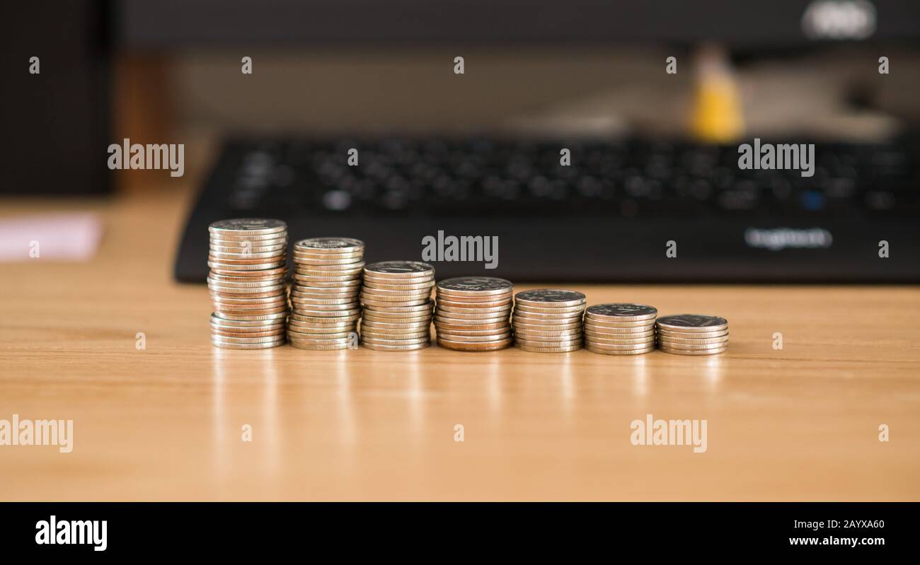 Growth Stacking Coins. Investment and Saving Concept Stock Photo - Alamy