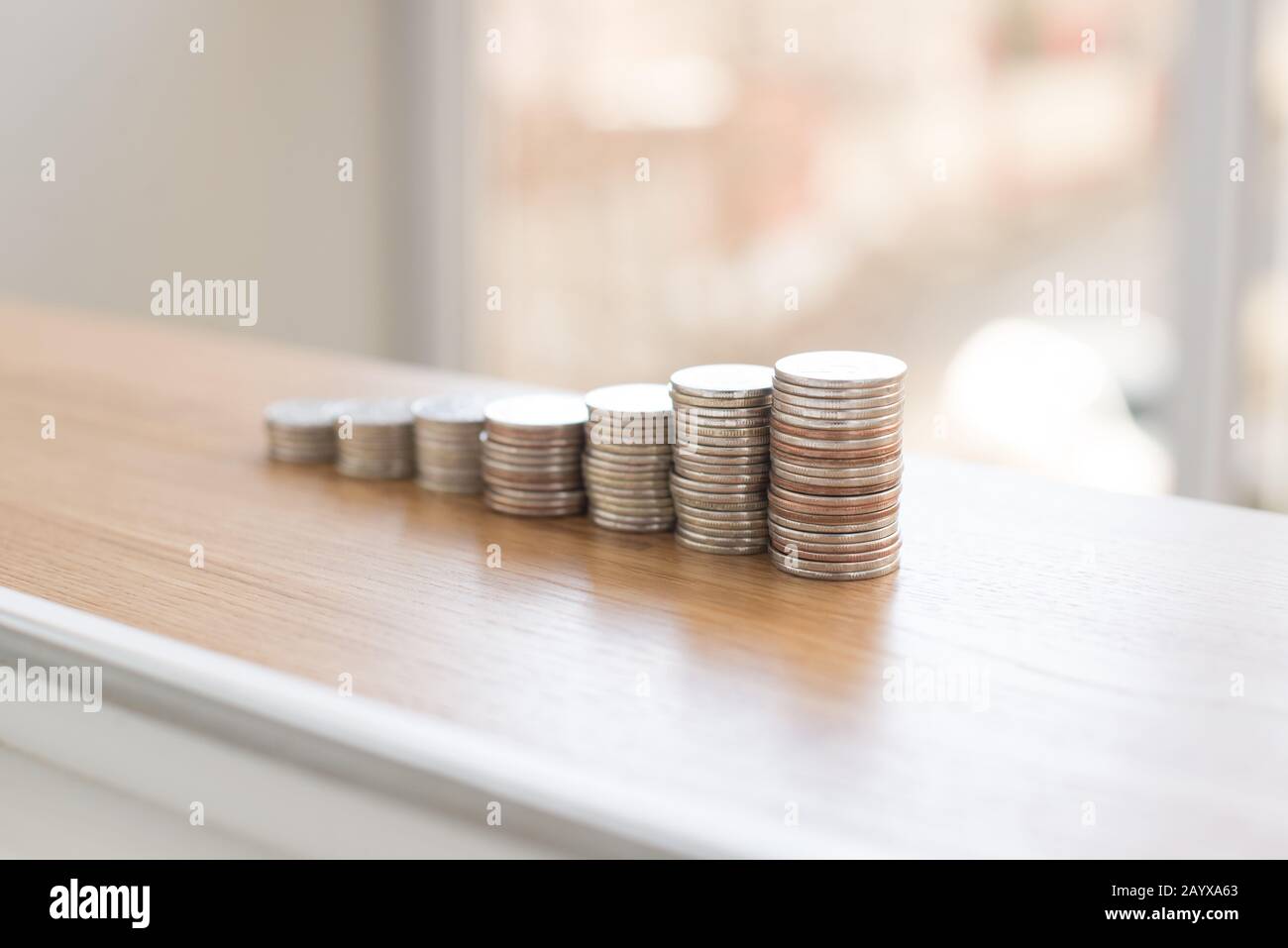 Growth Stacking Coins. Investment and Saving Concept Stock Photo - Alamy