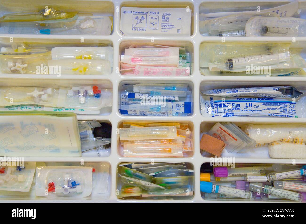 Injection Drawer of Crash Trolley Stock Photo - Alamy