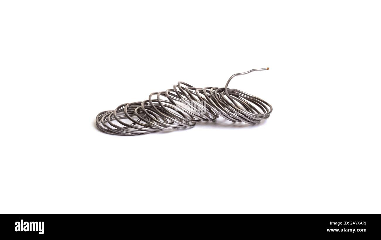 Twisted wire isolated on a white background Stock Photo - Alamy