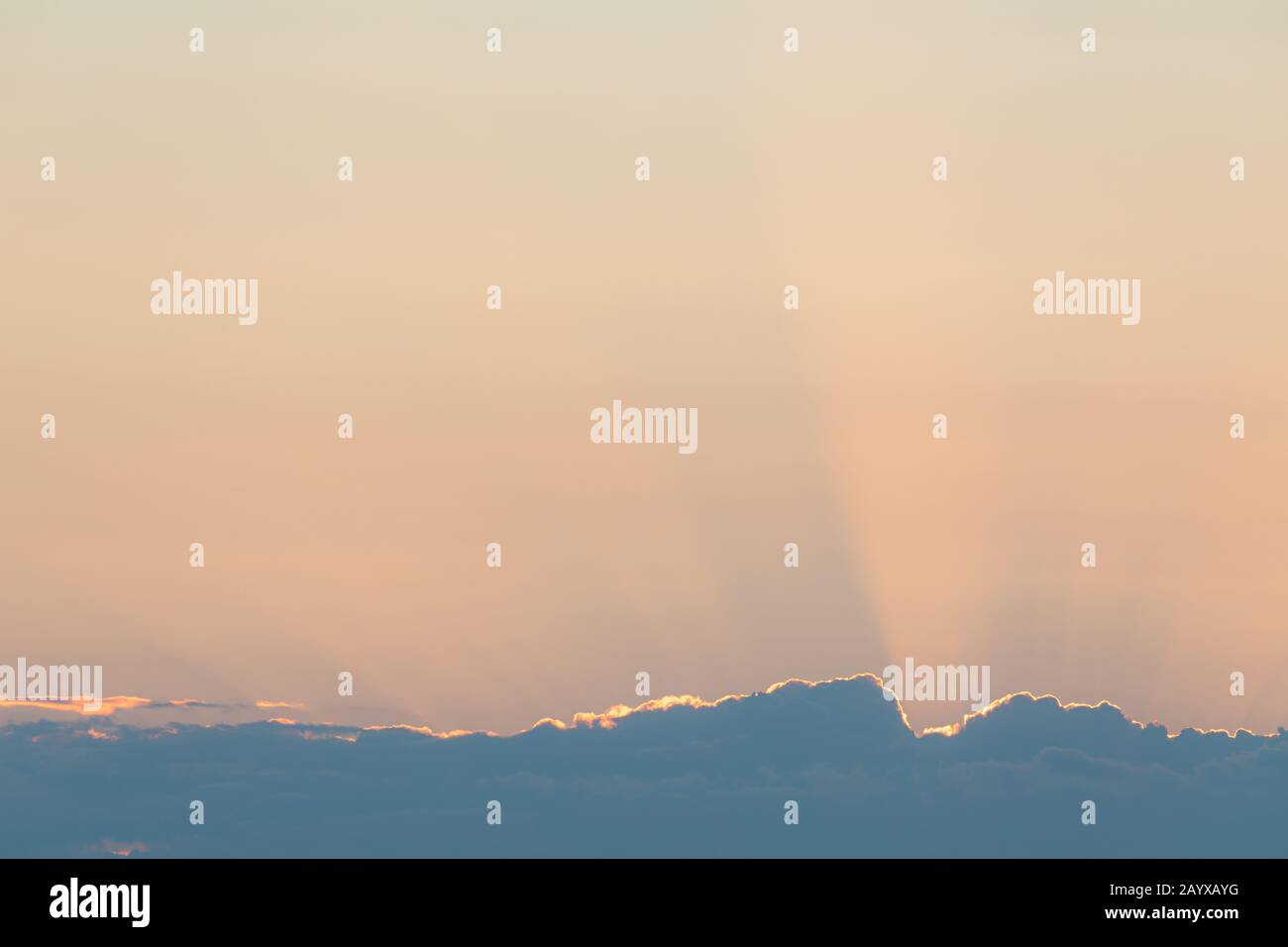 Cloud edge and sunset light behind clouds nature sky background Stock ...