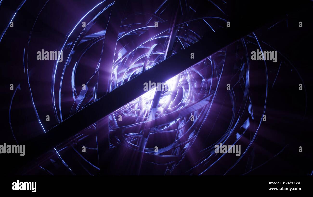 3d illustration background wallpaper of glowing round alien artefact ...