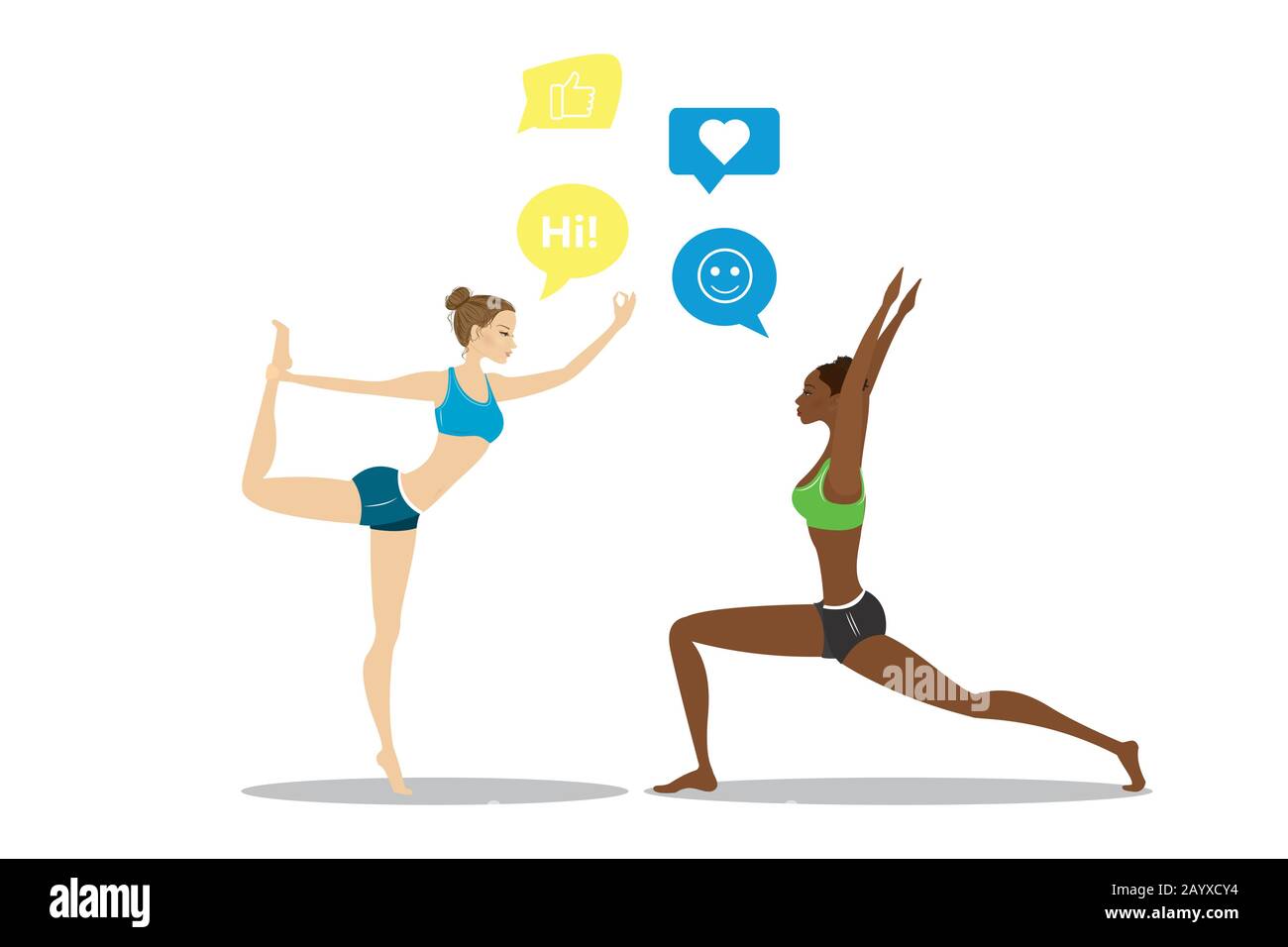 fitness and socializing,Multicultural communication and workout ...