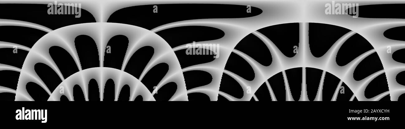 Digital art, high resolution panoramic abstract objects with soft ...