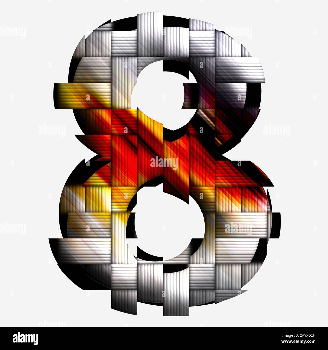 Alphabet uppercase letter in weave design style Stock Photo - Alamy