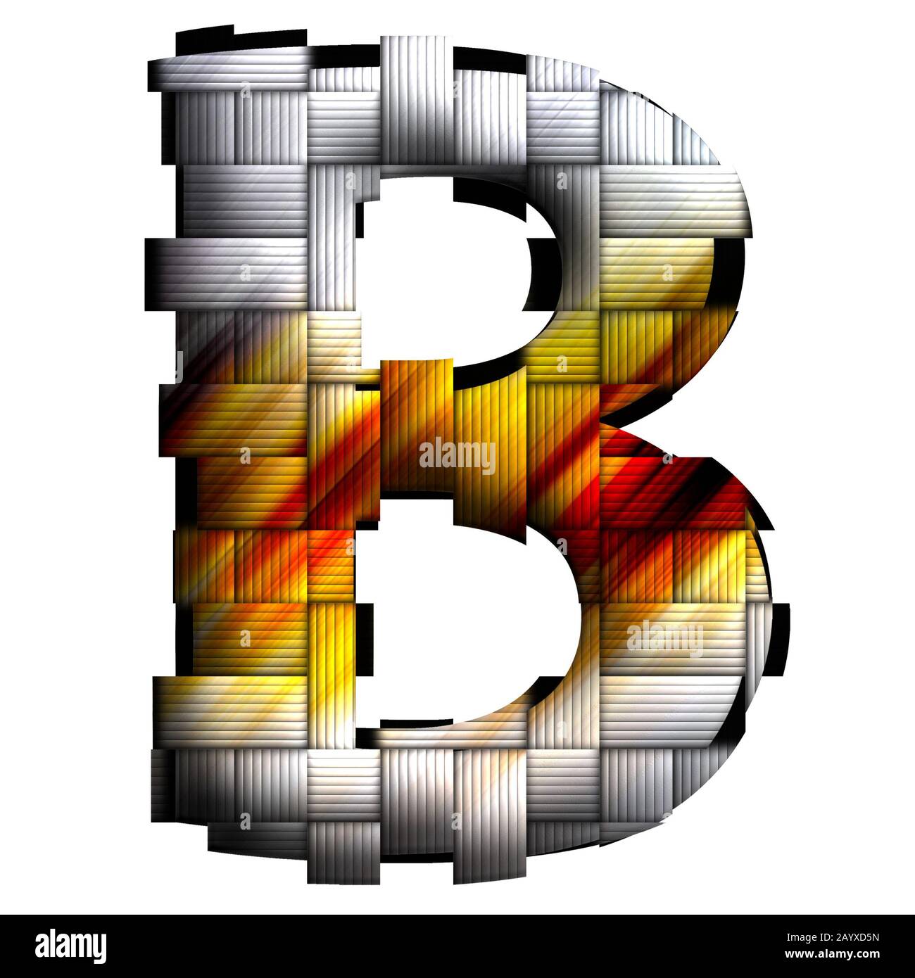 Alphabet uppercase letter in weave design style Stock Photo - Alamy