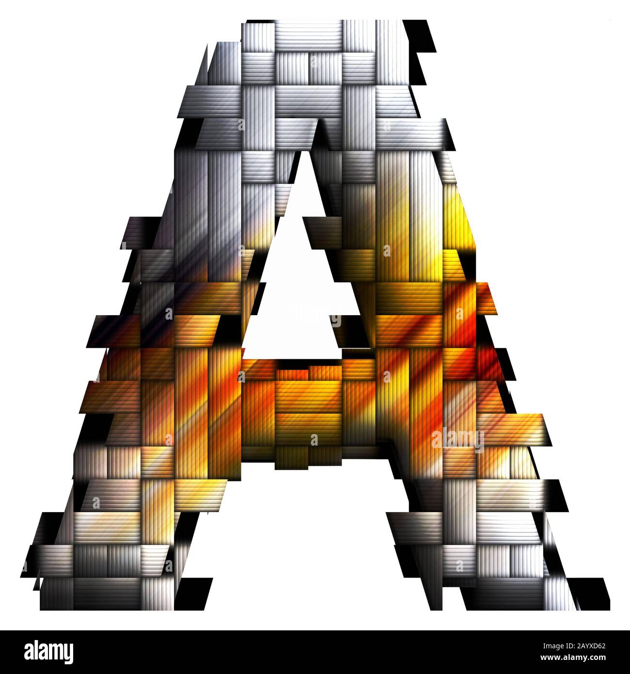 Alphabet uppercase letter in weave design style Stock Photo - Alamy