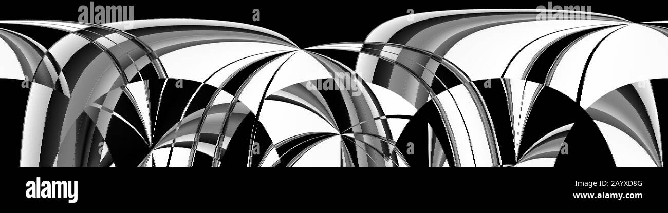 Digital art, high resolution panoramic abstract objects with soft ...