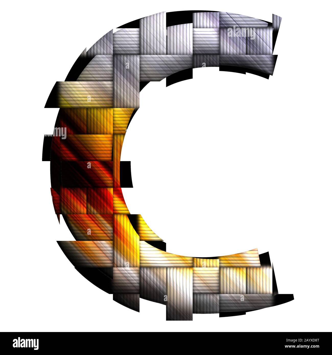 Alphabet uppercase letter in weave design style Stock Photo - Alamy