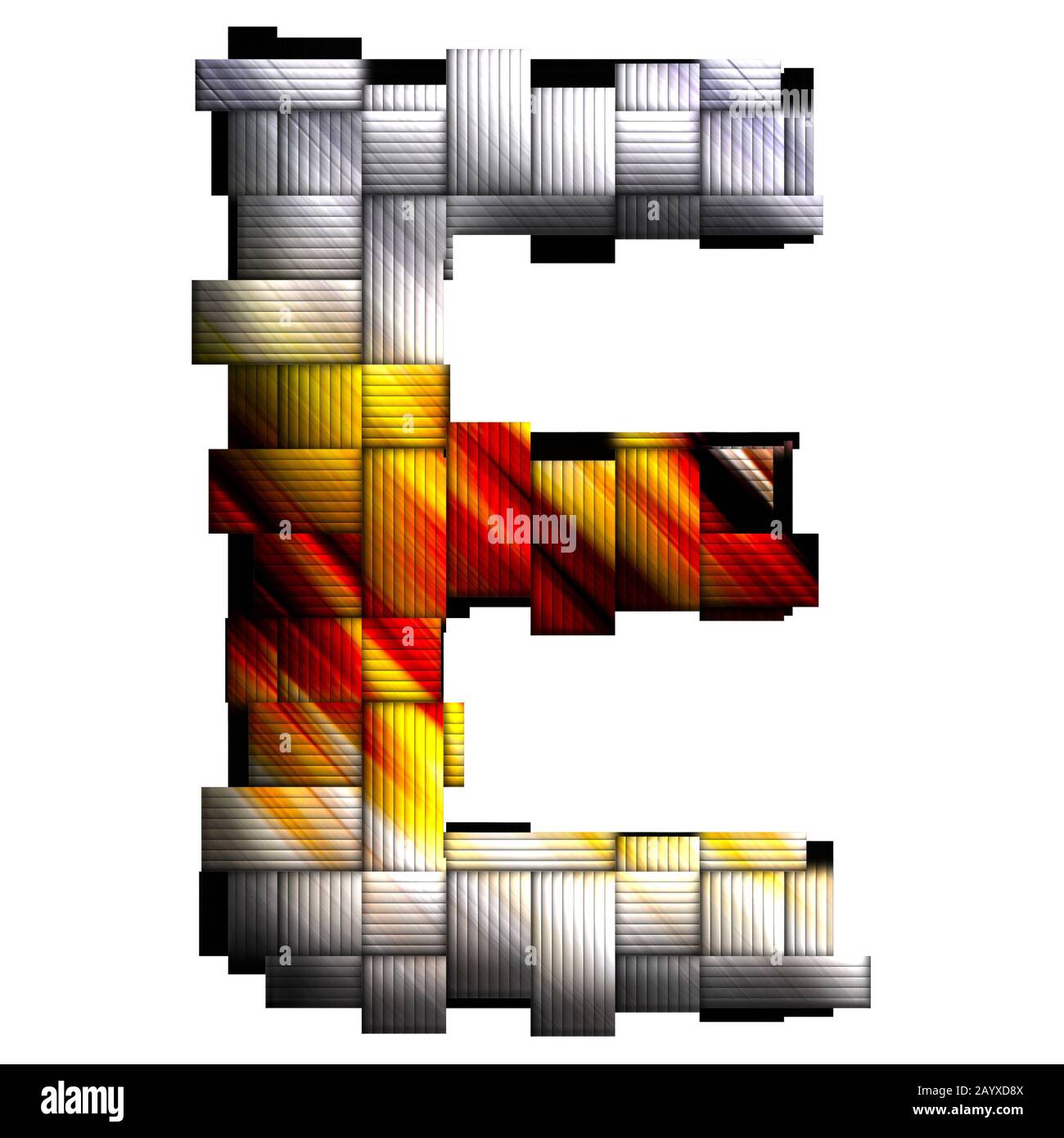 Alphabet uppercase letter in weave design style Stock Photo - Alamy