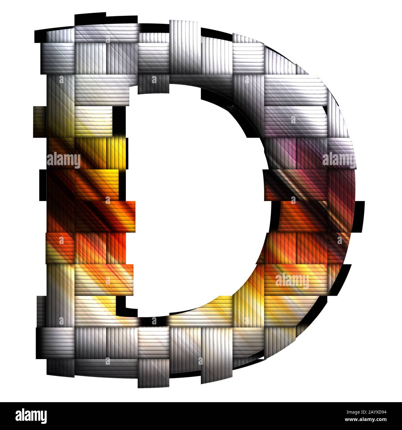 Alphabet uppercase letter in weave design style Stock Photo - Alamy