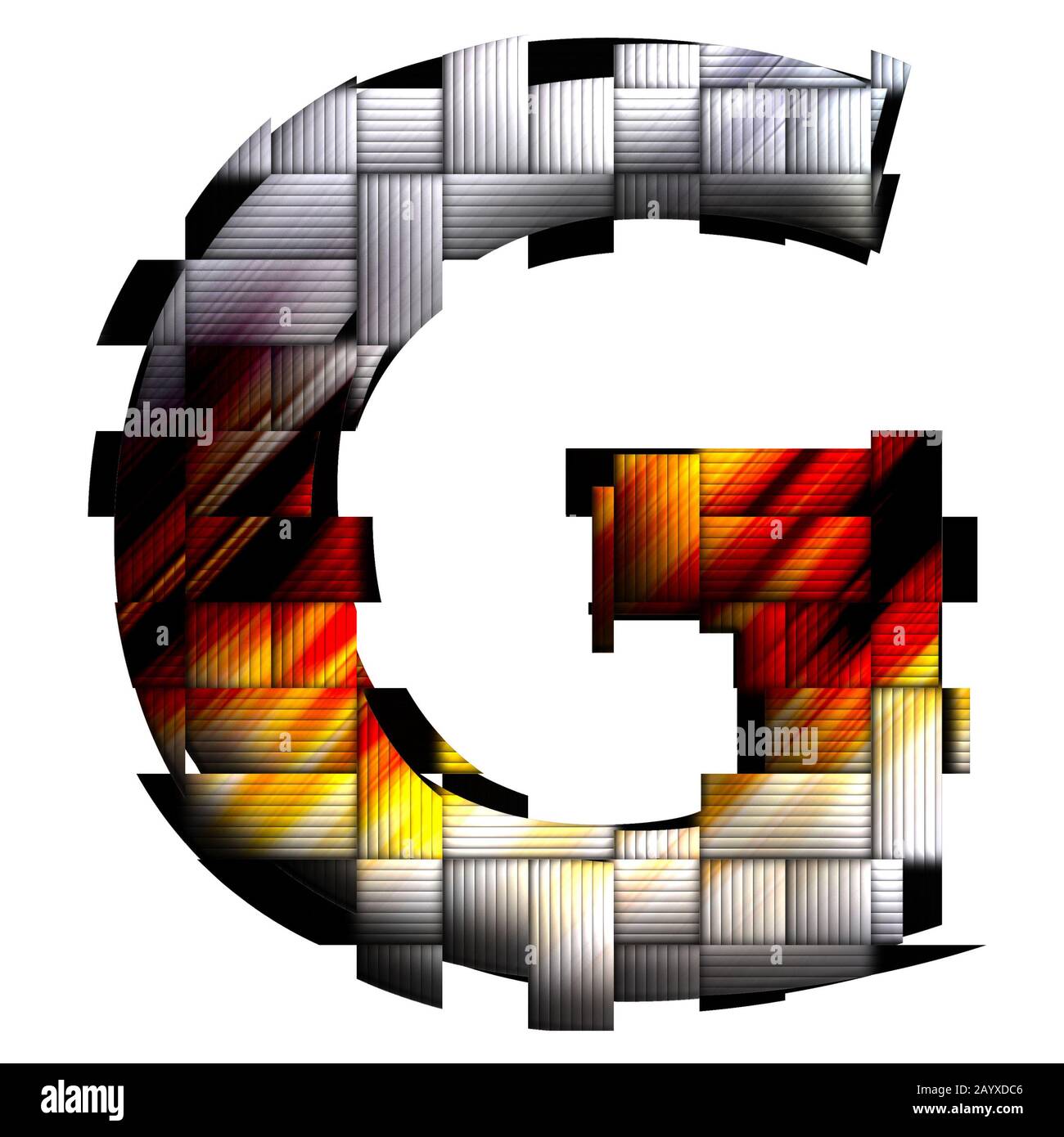 Alphabet uppercase letter in weave design style Stock Photo - Alamy