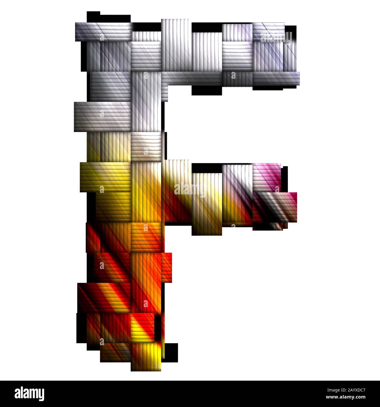 Alphabet uppercase letter in weave design style Stock Photo - Alamy