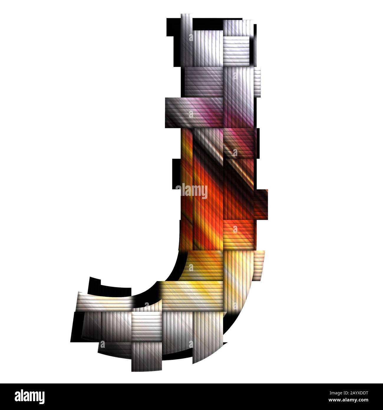 Alphabet uppercase letter in weave design style Stock Photo - Alamy