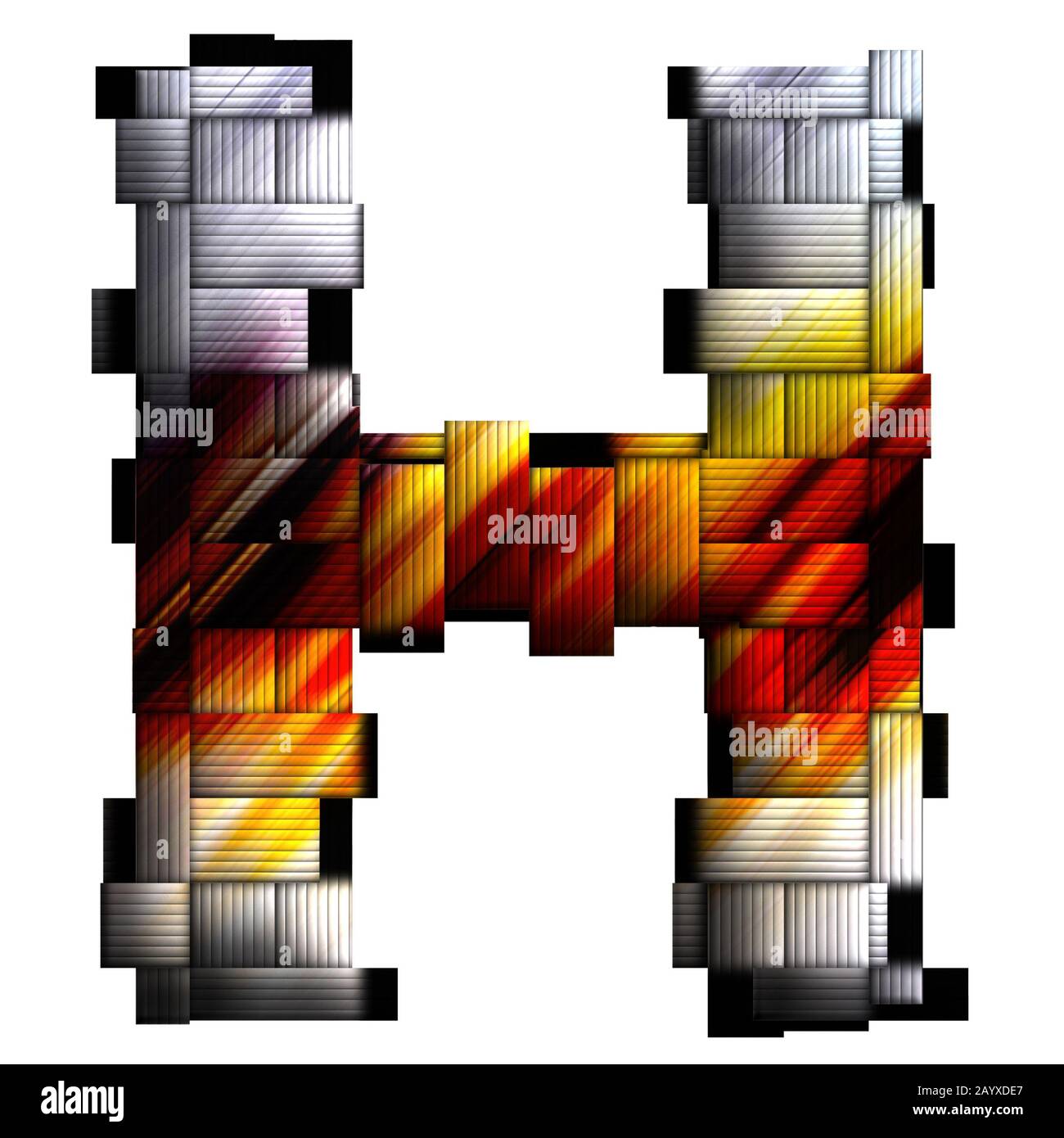 Alphabet uppercase letter in weave design style Stock Photo - Alamy