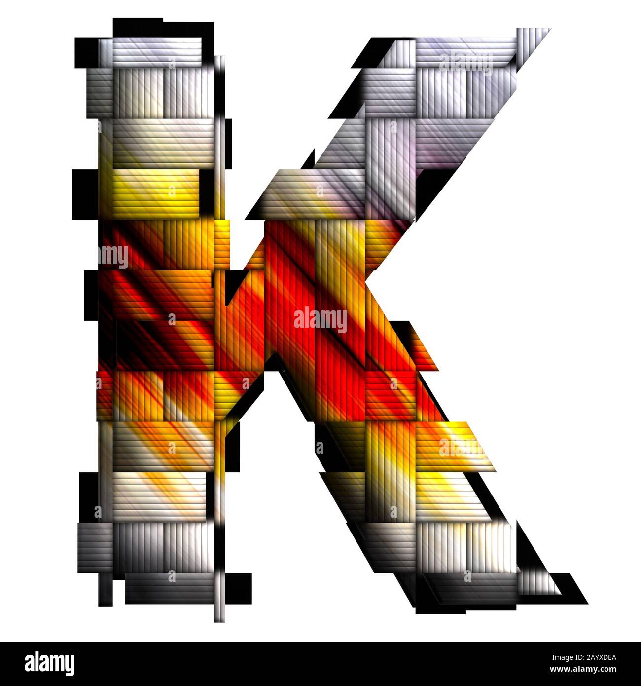 Alphabet uppercase letter in weave design style Stock Photo - Alamy