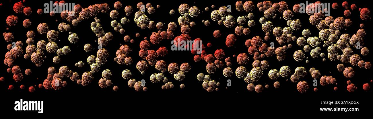 Digital art, high resolution panoramic abstract objects with soft ...